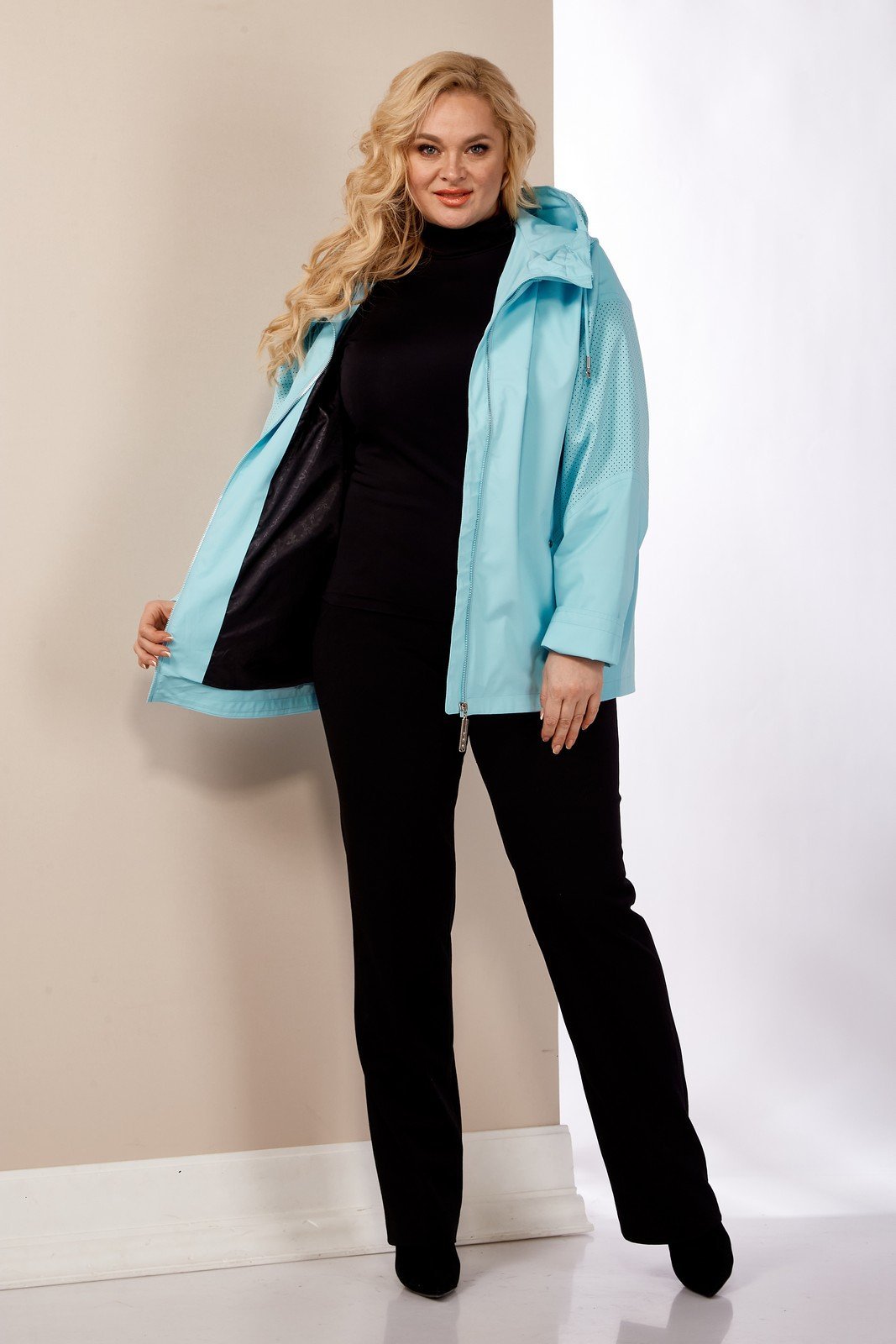 Куртка 2115 голубой Shetti купить - 6% скидка | в наличии